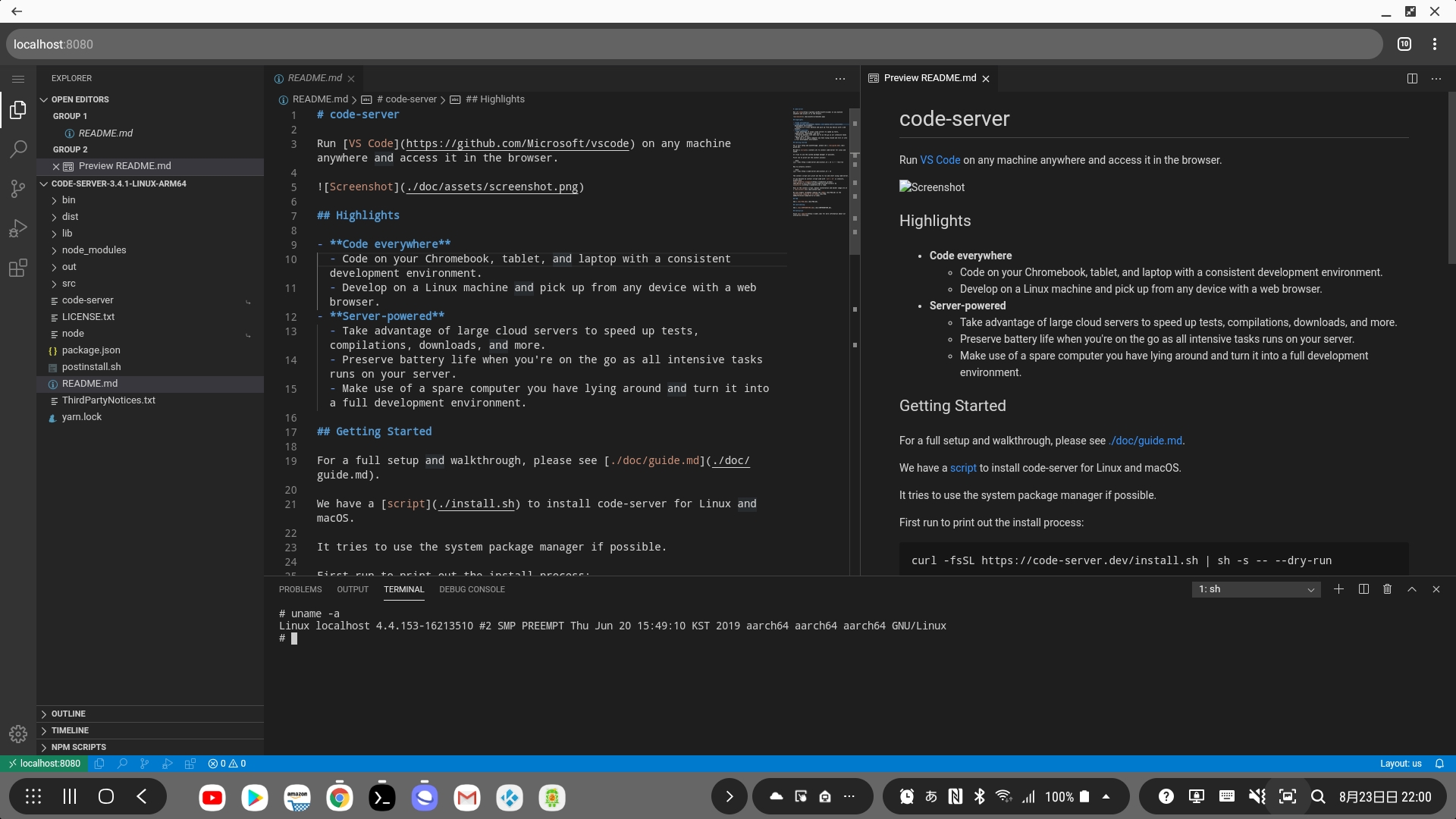 VSCode On Android Memorandum 